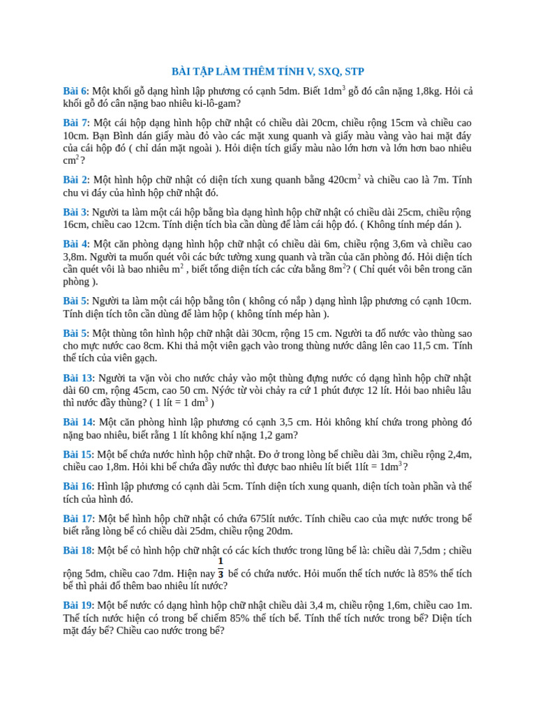 BT V, SXQ, STP | PDF