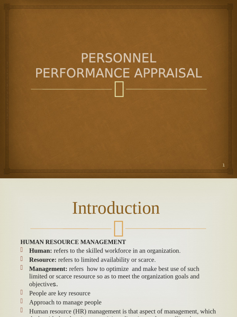 Performance Appraisal of Performance | PDF | Human Resource Management ...