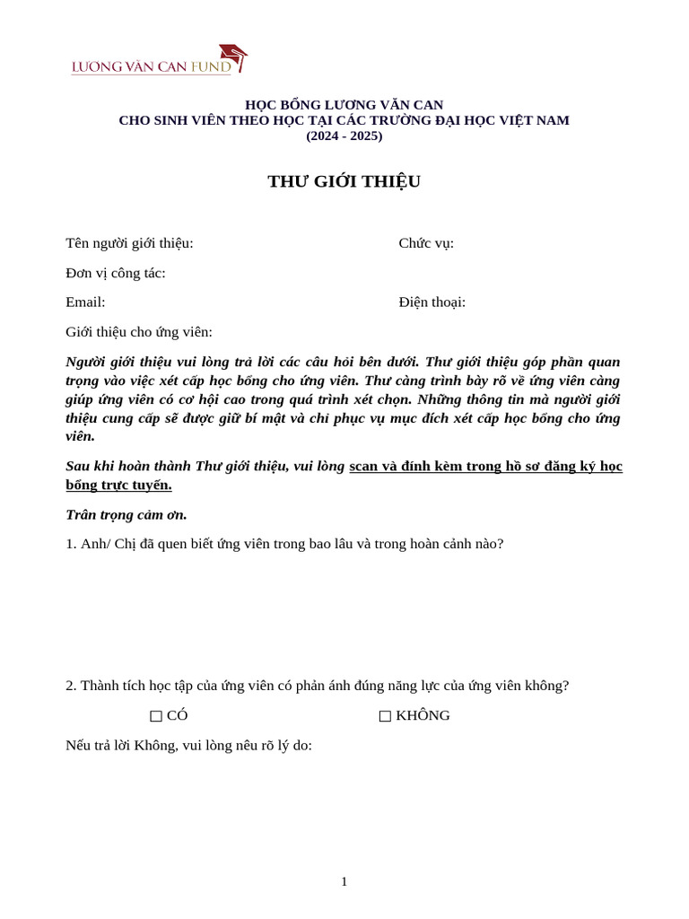 550900lvcf - Mau-Thu-Gioi-Thieu-Hb 3 | PDF