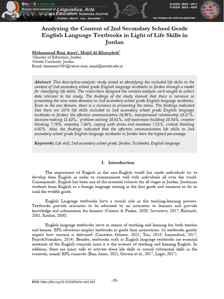 Analyzing The Content of 2nd Secondary S | PDF | Curriculum | Critical ...