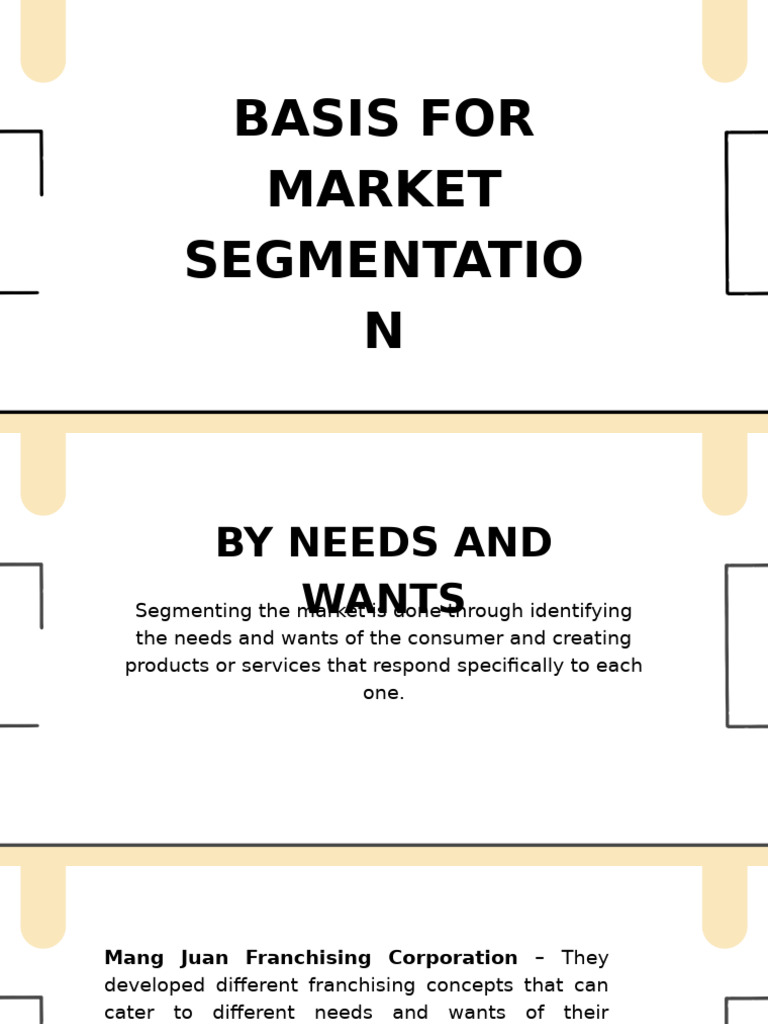 Basis For Market Segmentation | PDF | Market Segmentation | Brand