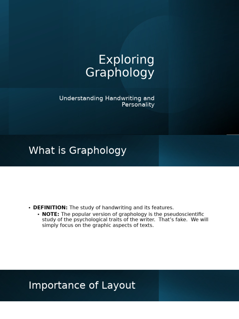 Exploring Graphology | PDF