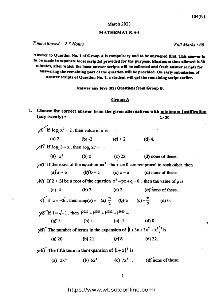 Diploma 1 Sem Math 2023(1) | PDF