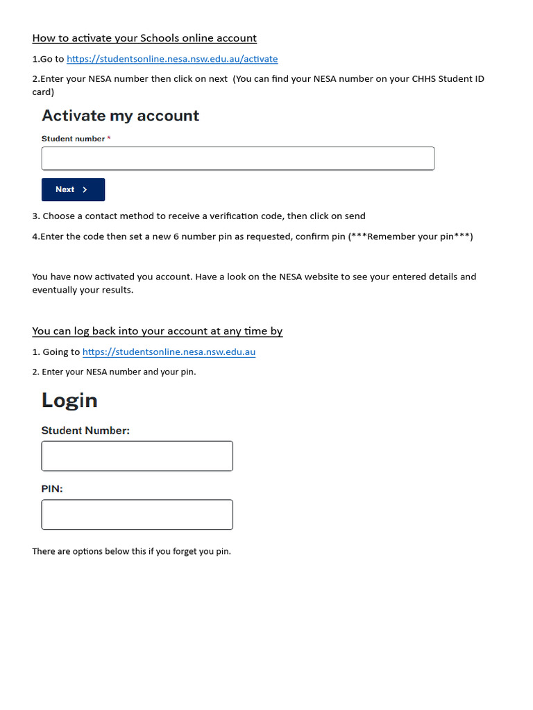 How To Activate Your Schools Online Account | PDF