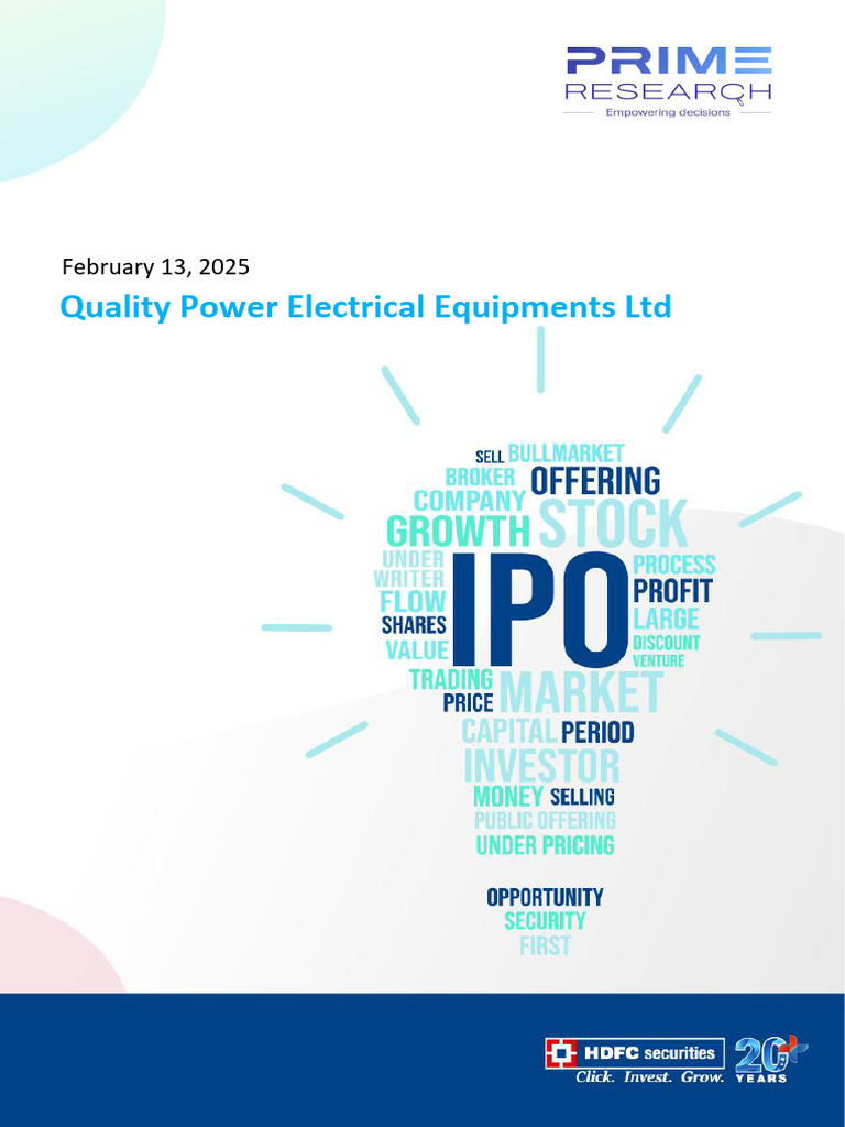 Quality Power Electrical Equipments LTD IPO-202502131632294157855 | PDF ...