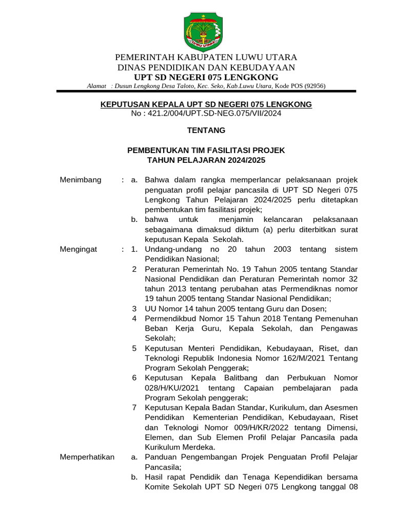 Bagi SK TIM P5 | PDF