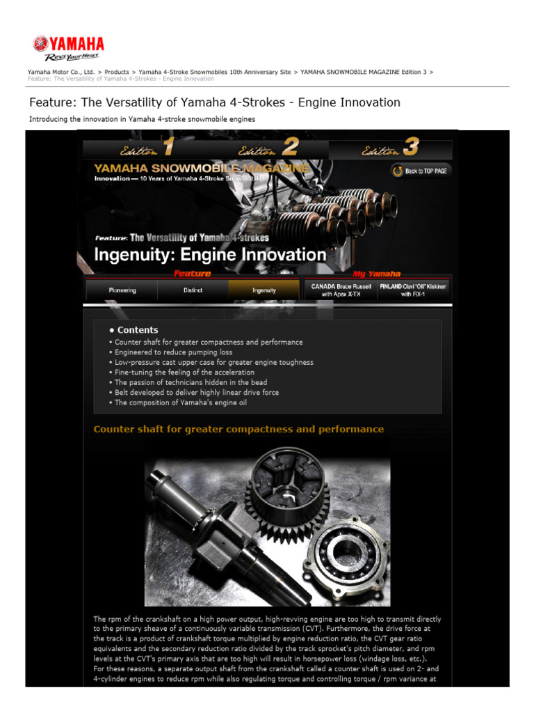 Feature - The Versatility of Yamaha 4-Strokes - Engine Innovation ...