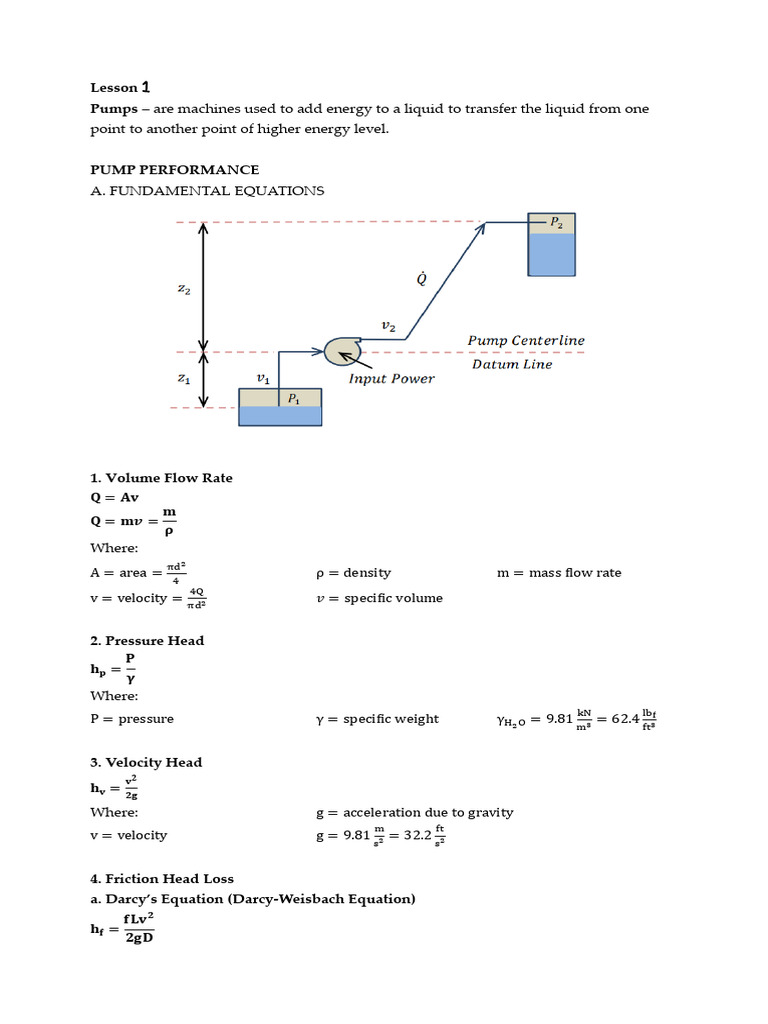 Pumps Lecture Pdf Pump Gases