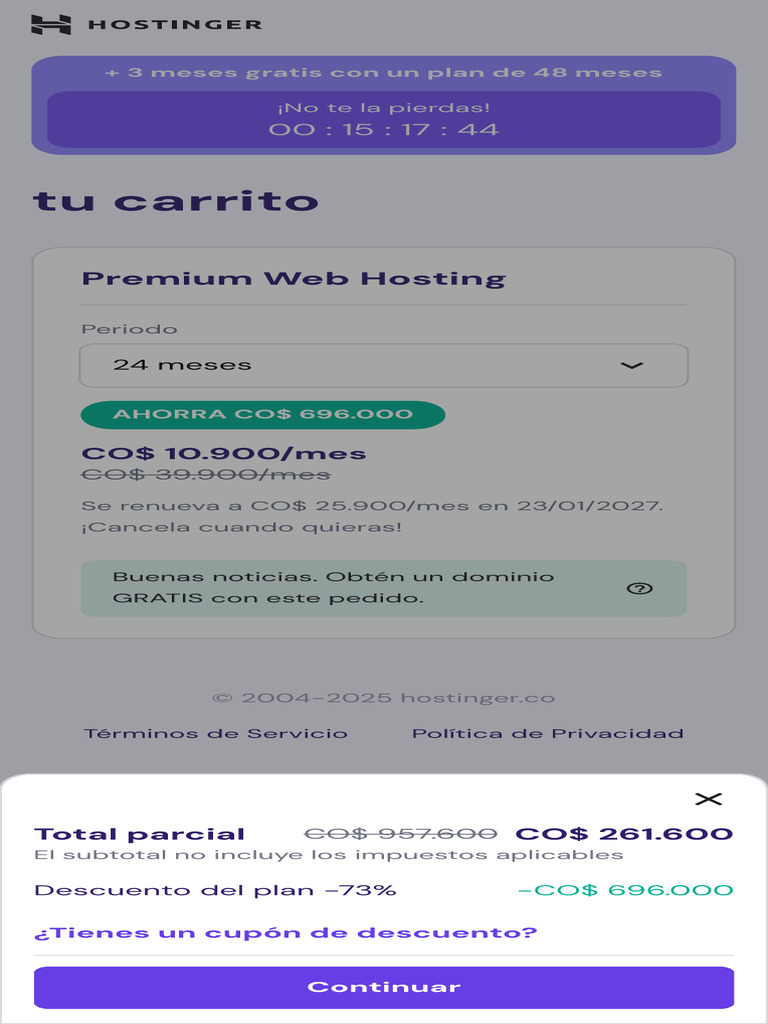 Cart Hostinger | PDF