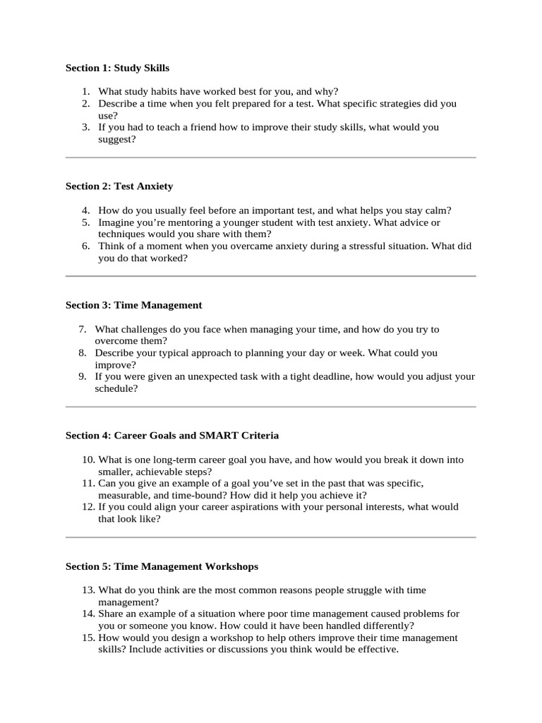 Section 1: Study Skills | PDF
