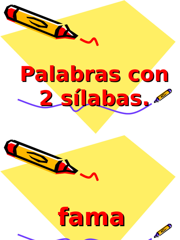 1-PALABRAS 2 SILABAS para 1° | PDF