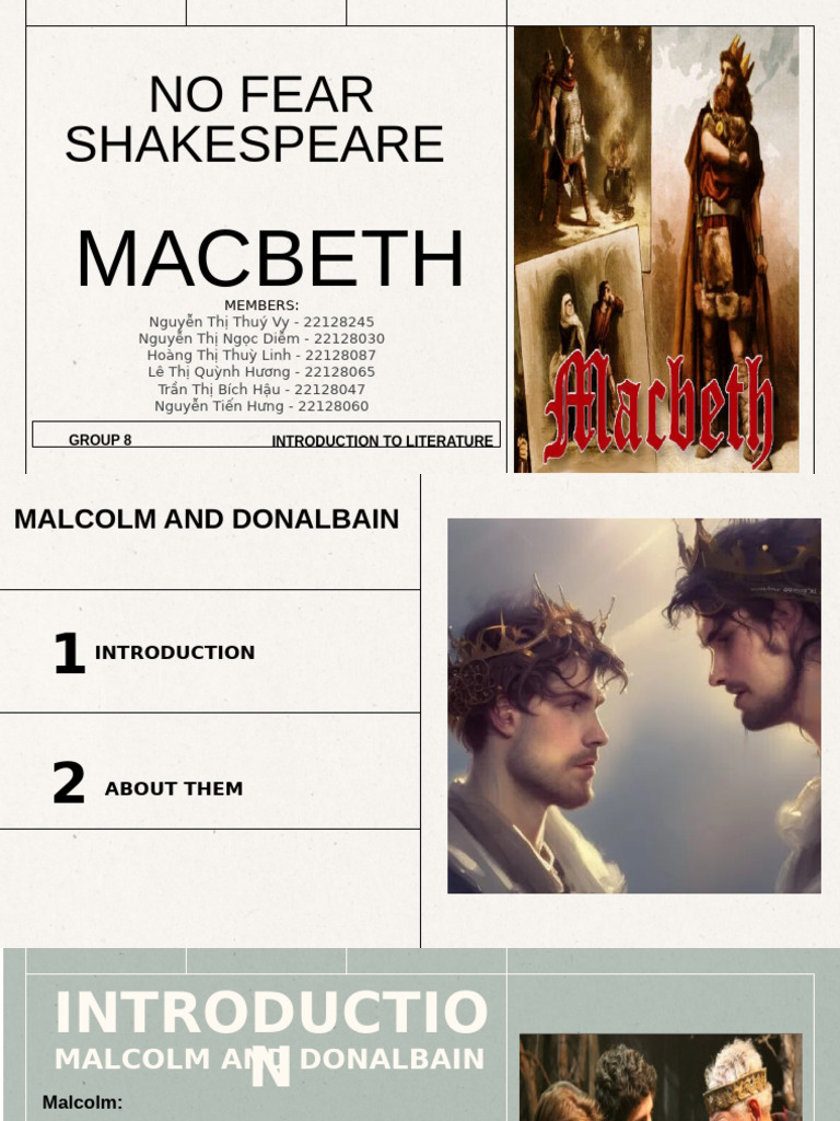 Group 8 Intro To Literatue | PDF | Shakespearean Tragedies | Macbeth