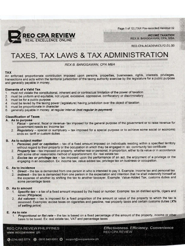 Understanding Taxes and Tax Laws | PDF | Taxes | Taxation In The United ...