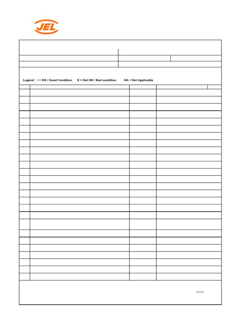 JEL-HSE-Form-006-Daily Excavation Works Inspection Checklist | PDF ...
