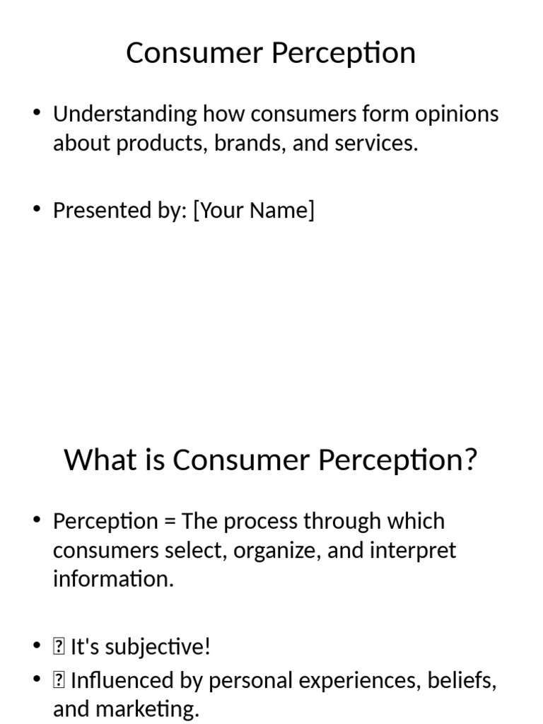 Consumer | PDF | Perception | Brand