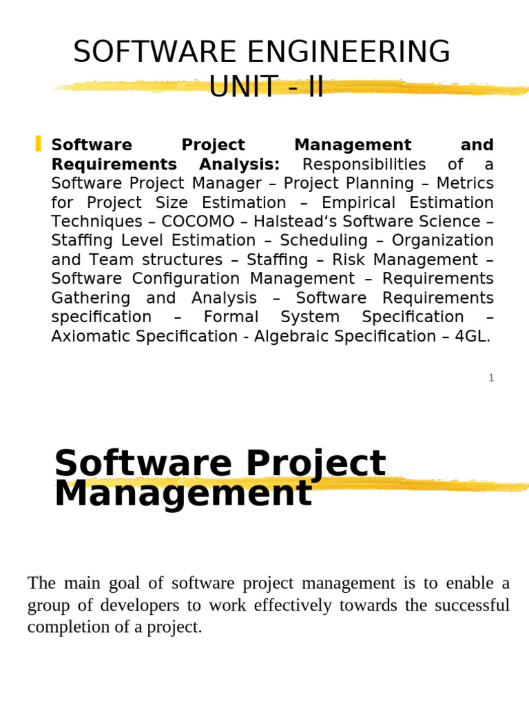 RESPONSIBILITIES OF A SOFTWARE PROJECT MANAGER & Project Planning | PDF | Software | Project ...