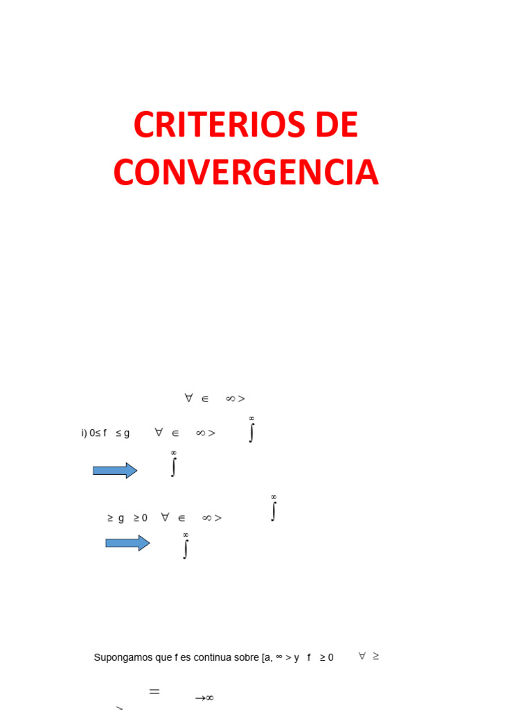 Criterios de Convergencia | PDF | Integral | Análisis funcional