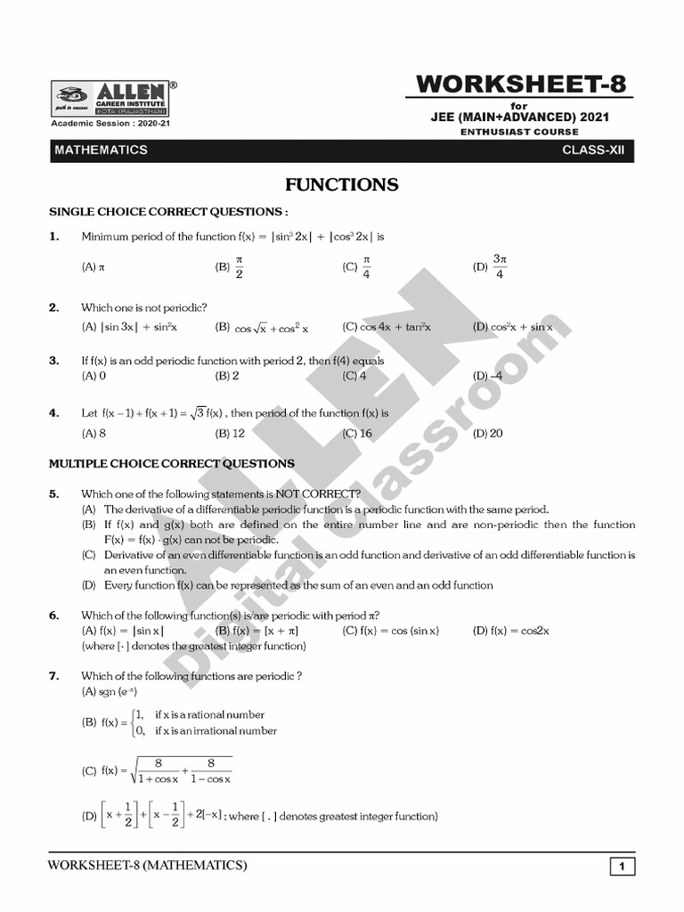 FUNCTION WS L8 | PDF