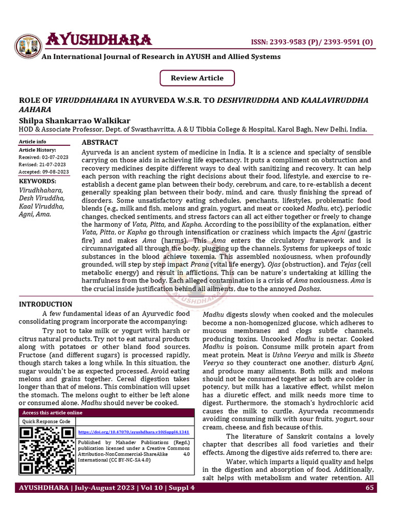 1341-Article Text-3107-1-10-20230909 | PDF | Ayurveda | Digestion