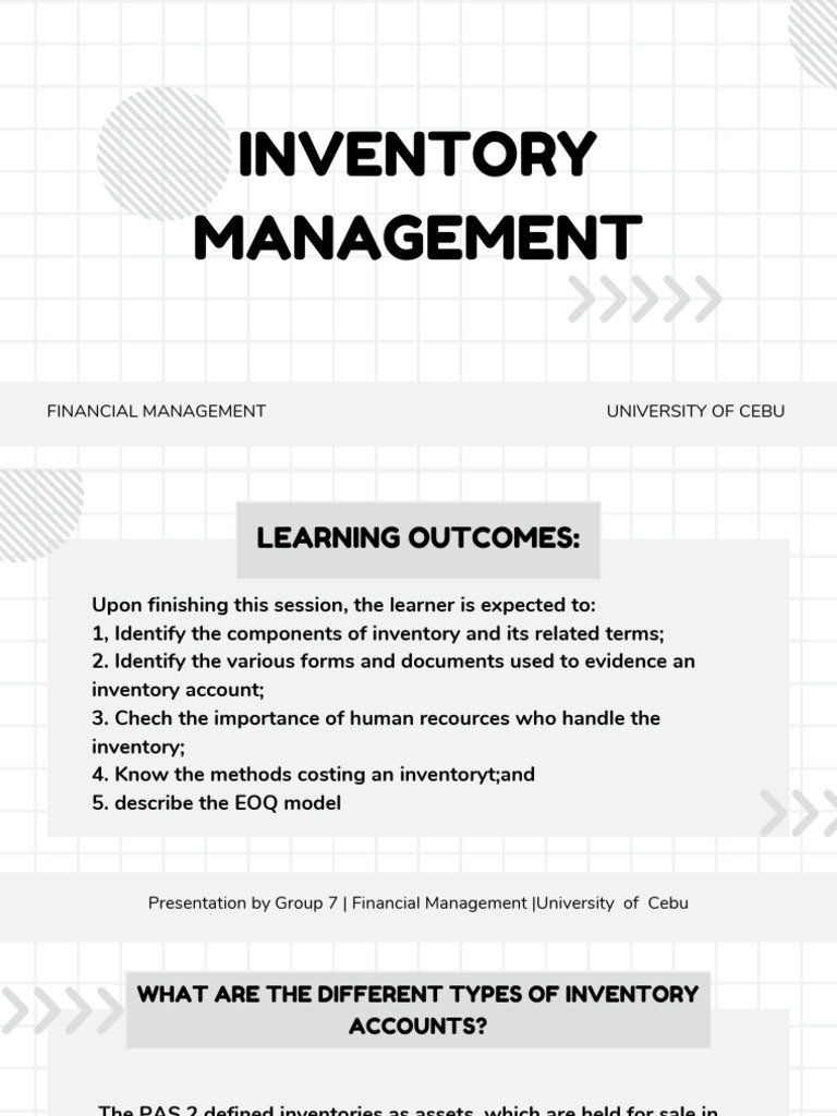 Inventory Management | PDF | Bookkeeping | Inventory