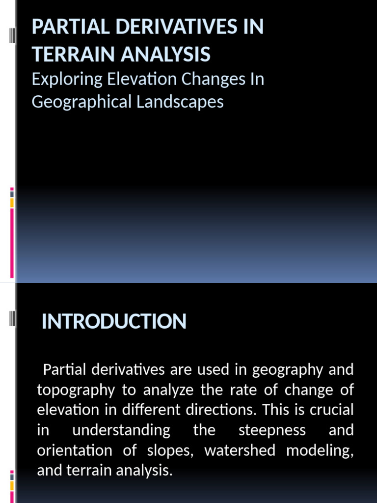 Elevation Analysis Using Partial Derivatives | PDF | Derivative | Slope
