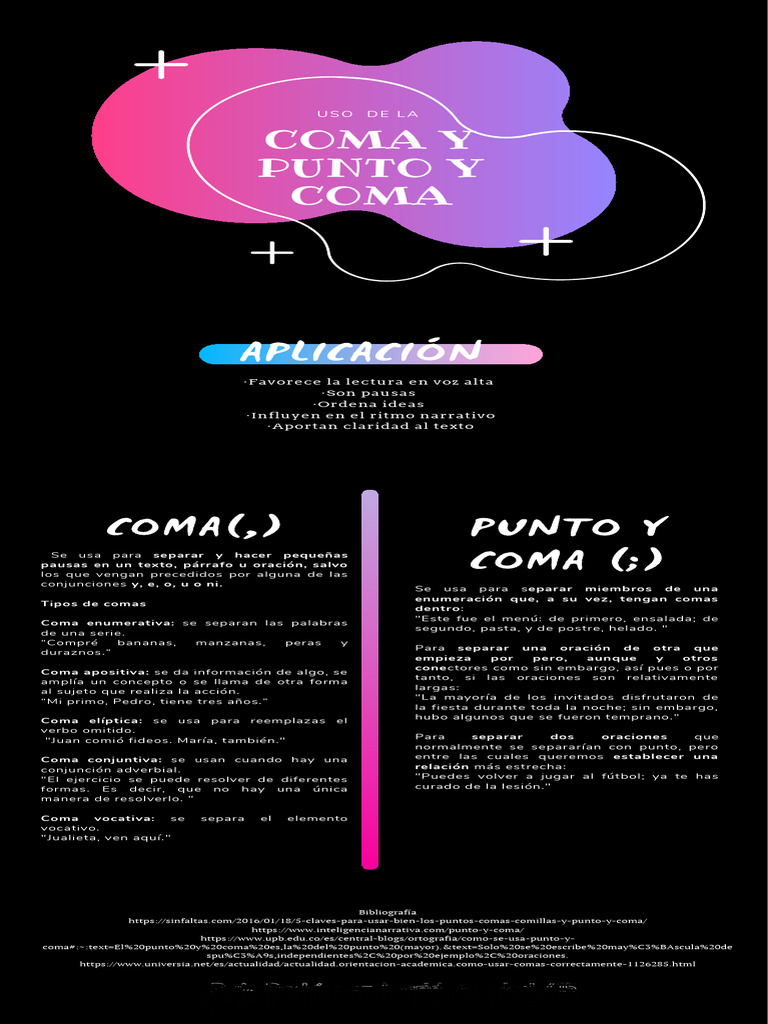 Uso correcto de coma y punto y coma | PDF | Sintaxis | Gramática