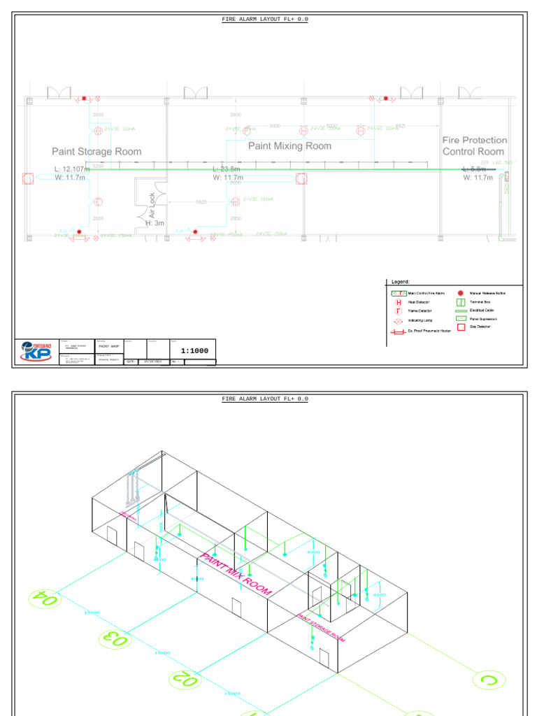 Fire Alarm System Layout for Paint Shop | PDF | Firefighting | Equipment