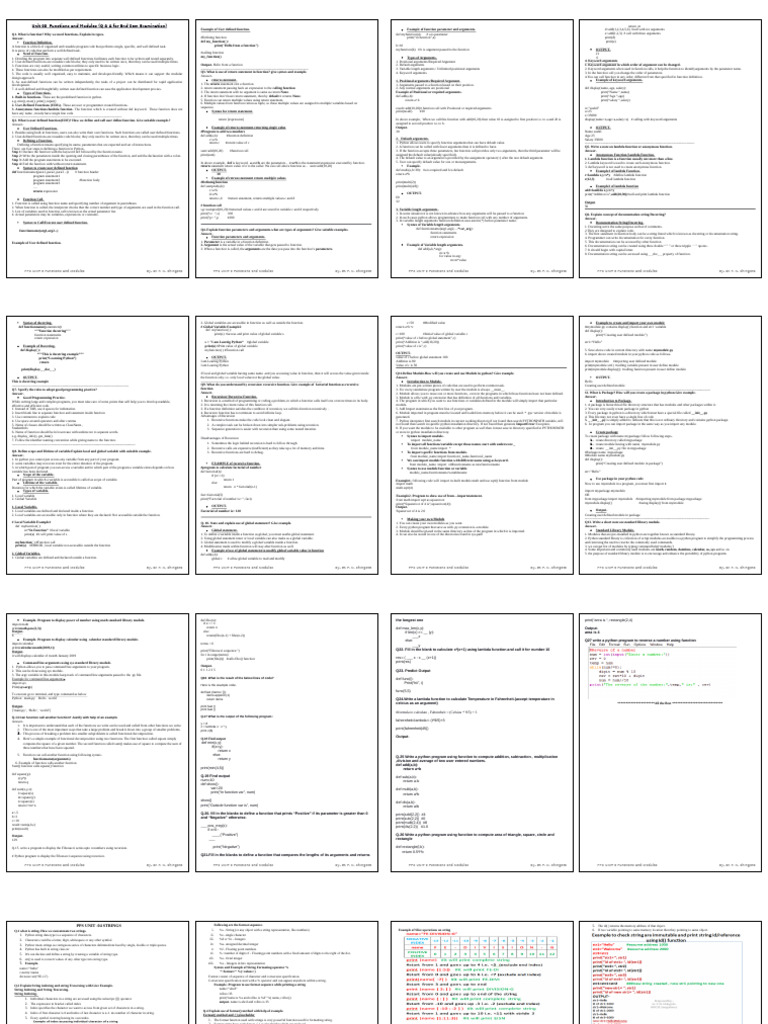 Pps Q and Ans (1) (1) Edit 2 | PDF | Parameter (Computer Programming) | Anonymous Function
