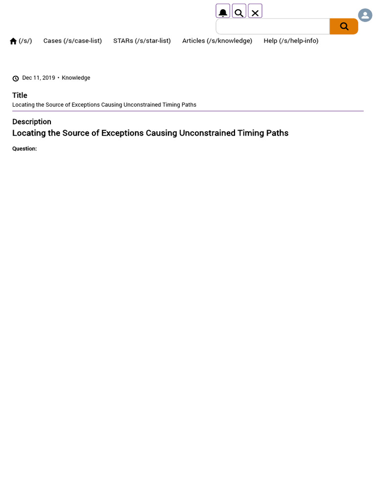 Locating The Source of Exceptions Causing Unconstrained Timing Paths | PDF | Computer ...