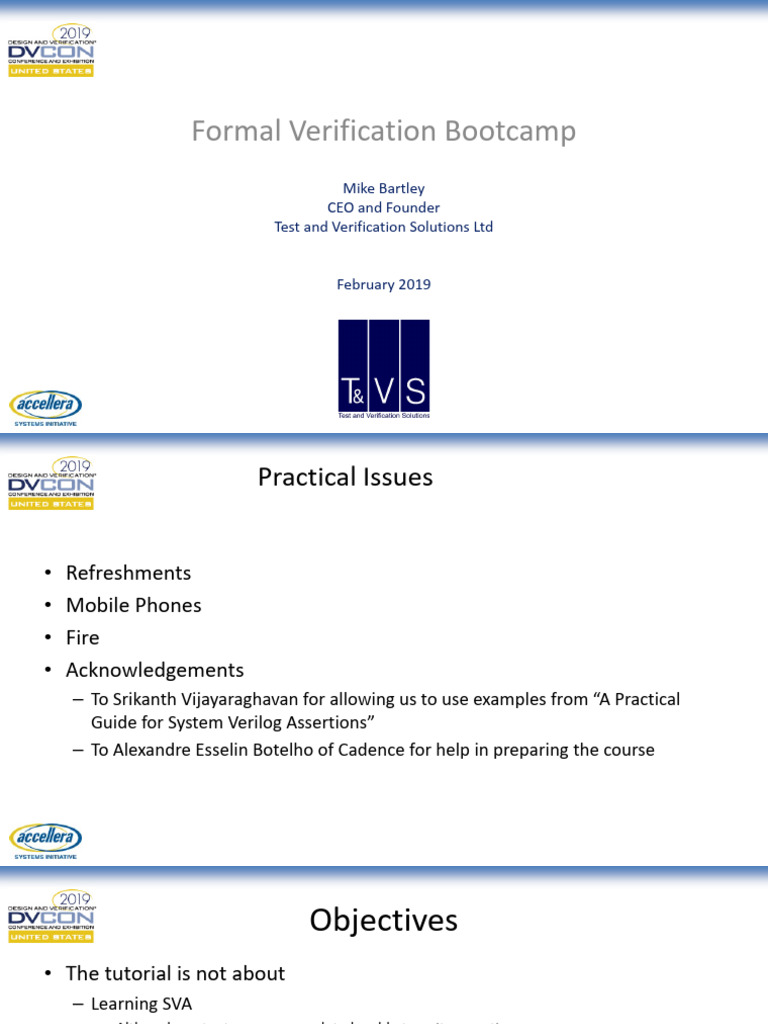 Dvcon FV Bootcamp-1 | PDF | Formal Verification | Simulation