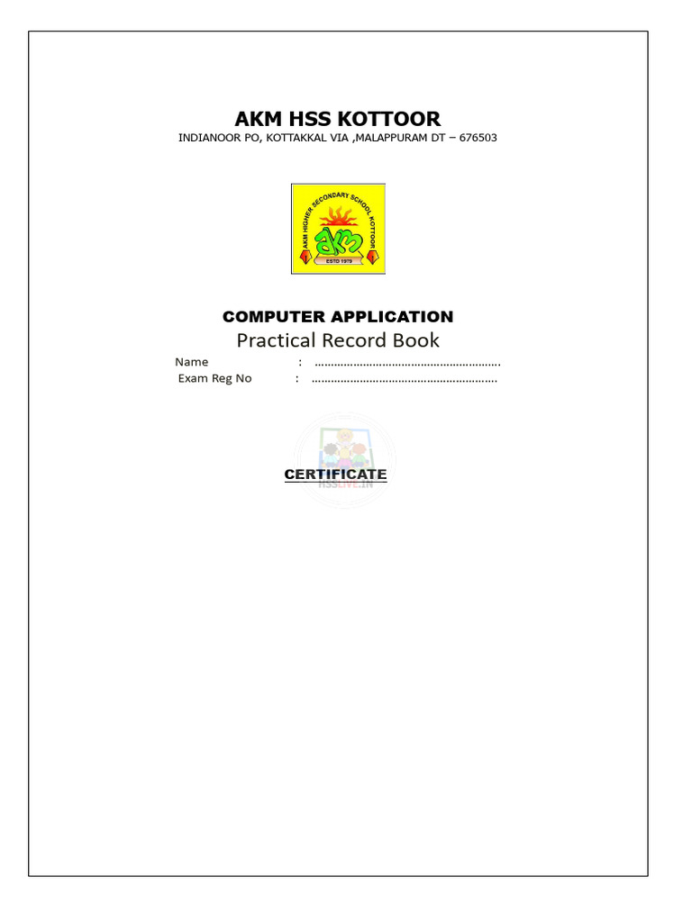 Hsslive - Sample - CA Record Book 2023 - 24 | PDF | Namespace ...