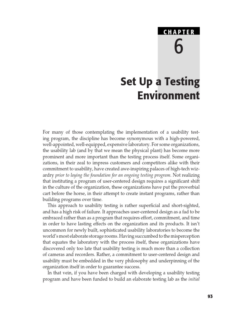 Handbook of Usability Testing How To Plan Design A... - (Chapter 6 Set ...