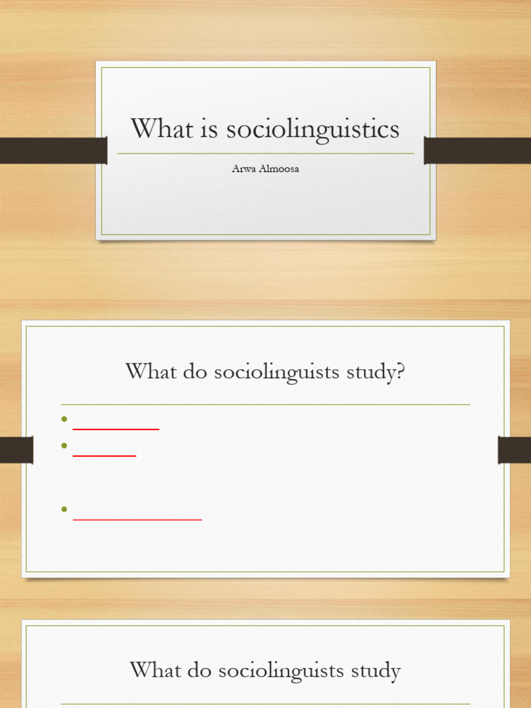 Sociolinguistics Lecture 1 | PDF | Sociolinguistics | Linguistics