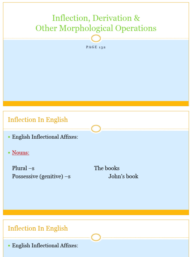 Inflection, Derivation & Other Processes | PDF | Grammatical Number | English Language