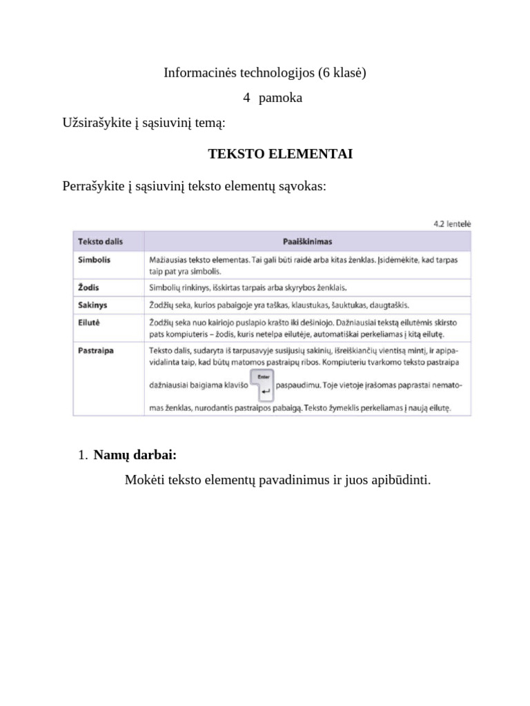 6 Klase - 4 Pamoka Tamo | PDF