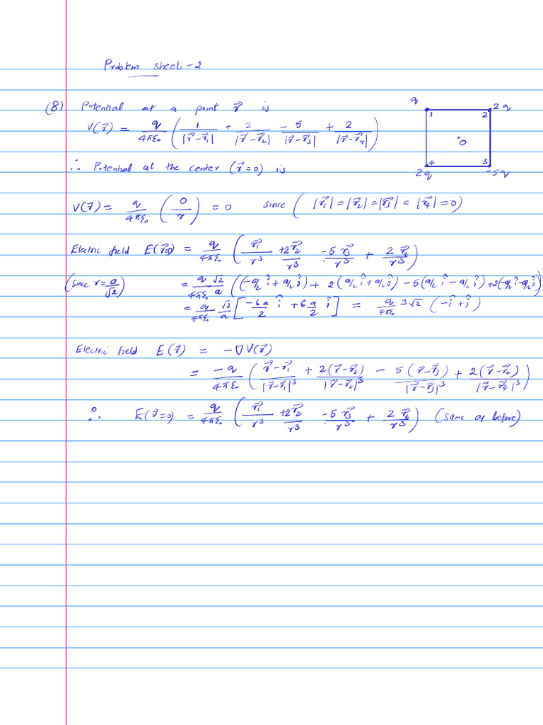 Problem Sheet 2 Q8 | PDF