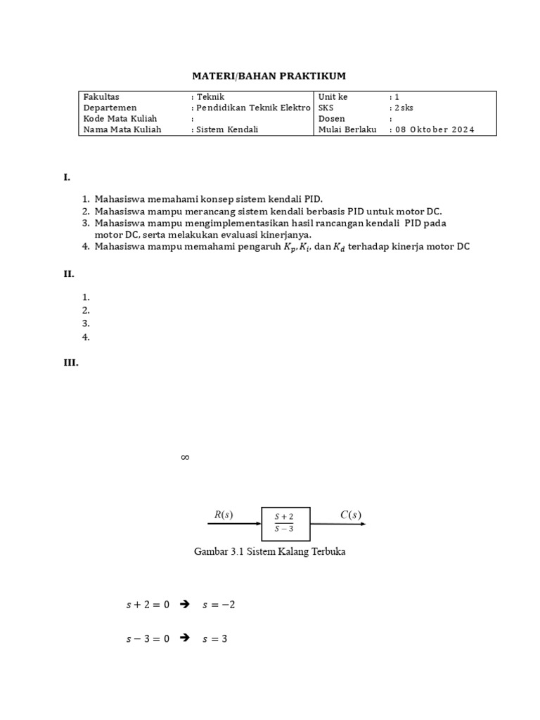 Labsheet 7 Root Locus | PDF