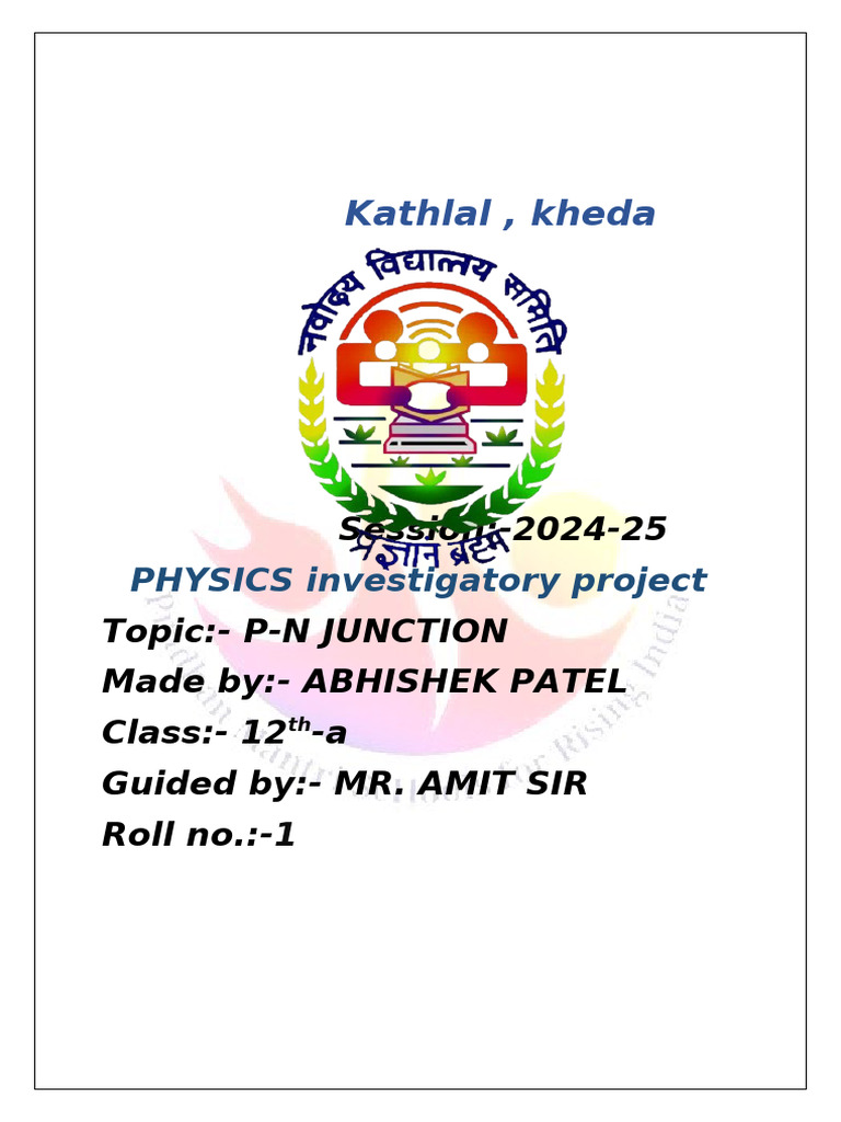 Jawahar Navodaya Vidyalaya... | PDF