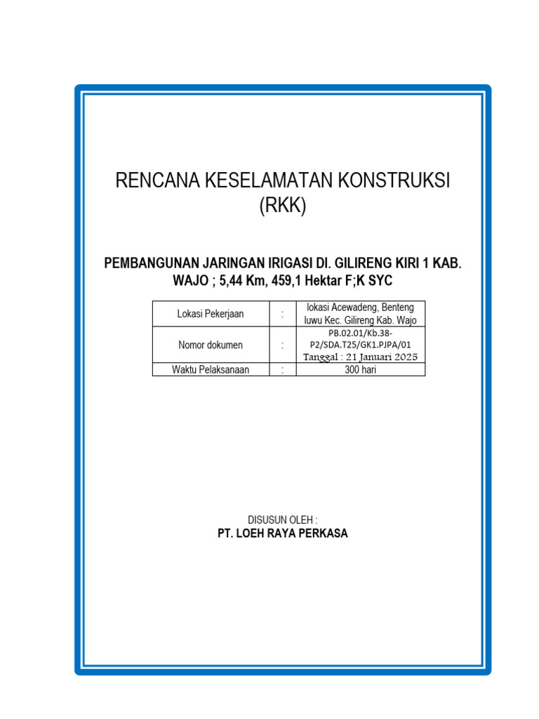 LAPORAN RK3K GILIRENG 1 PT Loeh | PDF