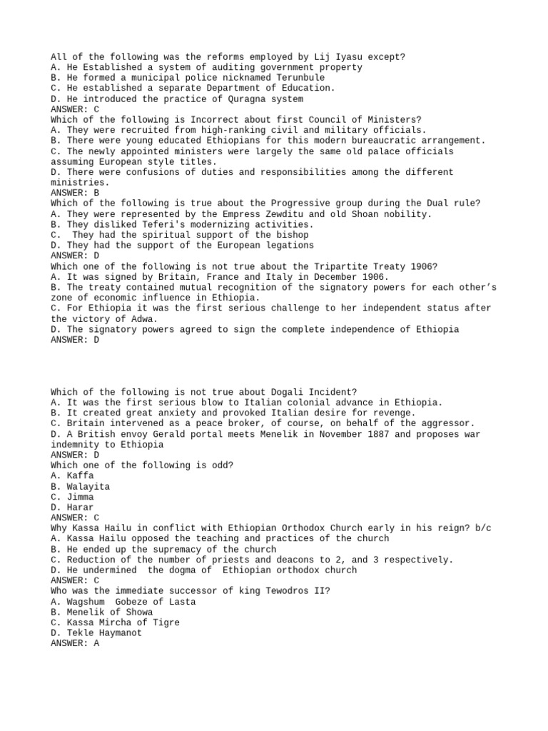 Lij Iyasu's Reforms and Historical Context | PDF