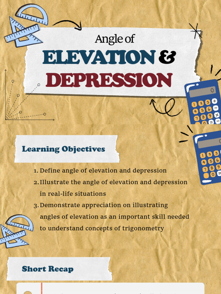 g9 q4 Angle of Elevation and Depression | PDF | Trigonometry | Elementary Mathematics
