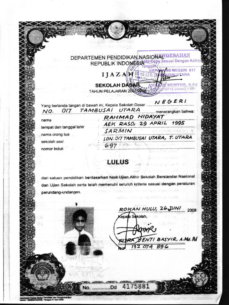 Fc.ijazah Sd | PDF