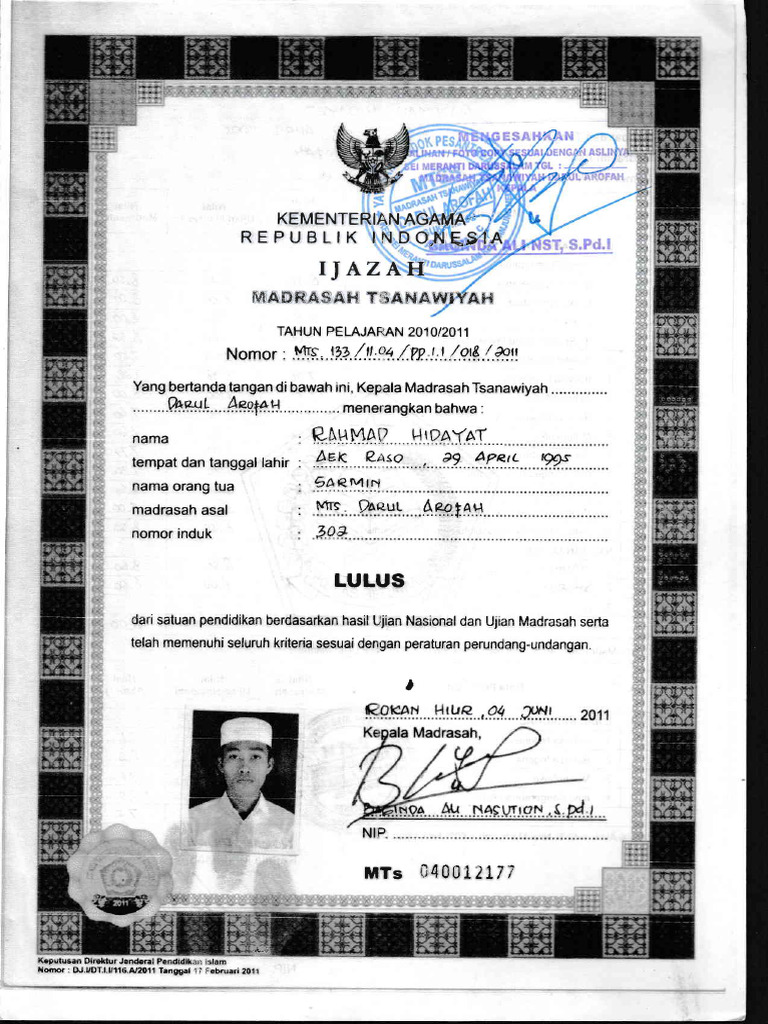 FC.IJAZAH MTS | PDF