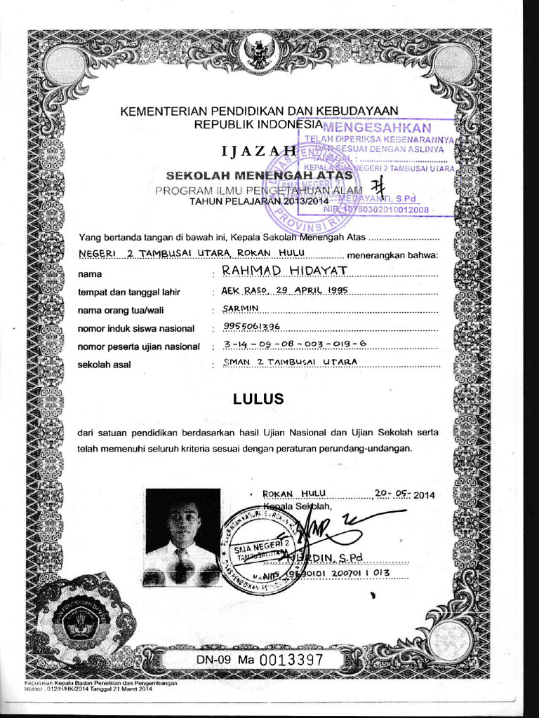 Fc. Ijazah Sma | PDF
