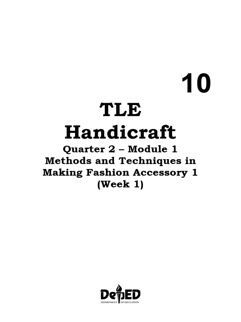 TLE-HANDICRAFT10 Q2M1Week1 OK | PDF | Wire | Bead