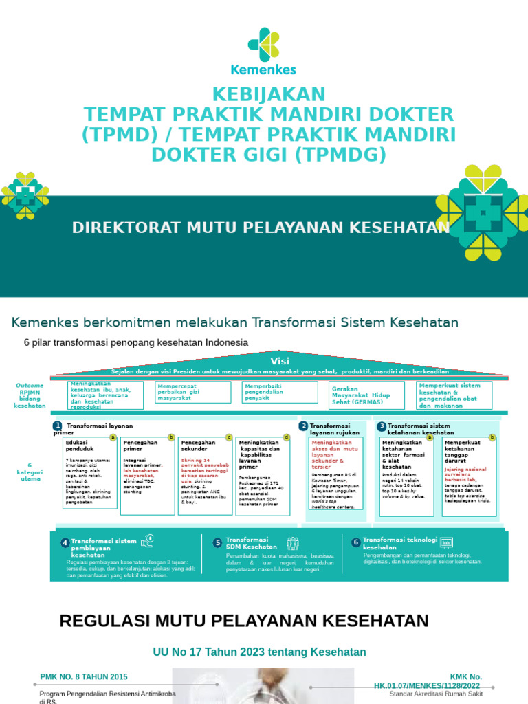 Kebijakan Akreditasi Tpmd _prop. Jateng | PDF