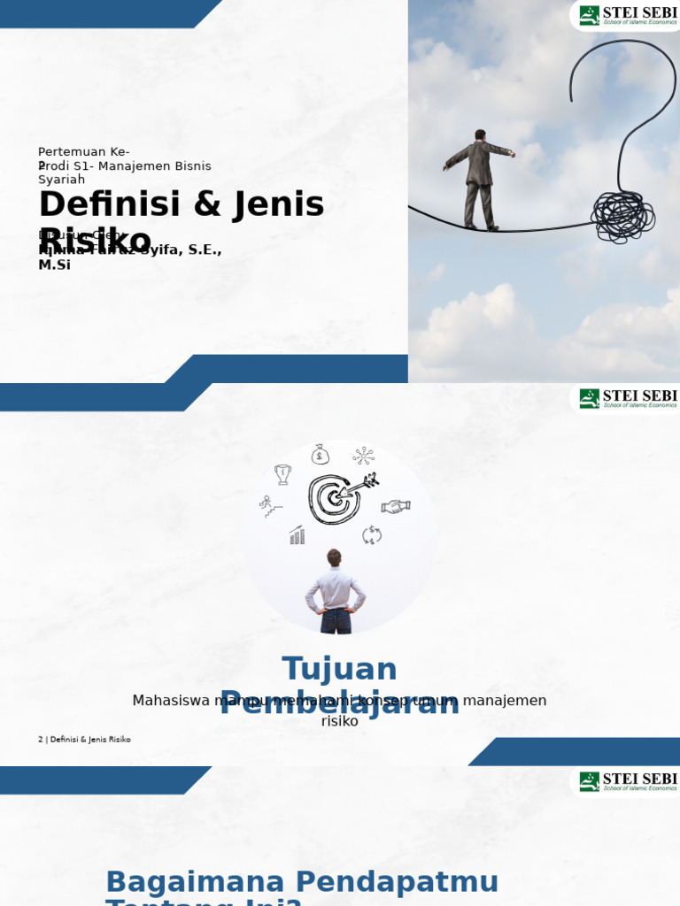 Definisi Dan Jenis Risiko | PDF