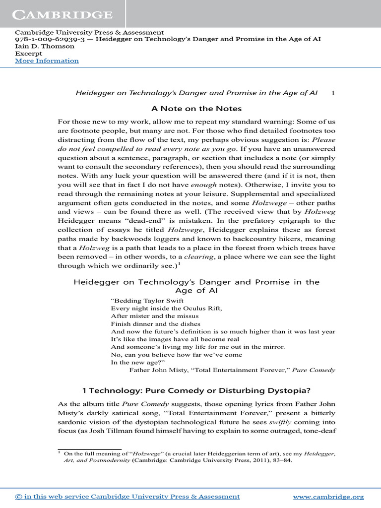 Heidegger on Technology and AI Insights | PDF | Crispr