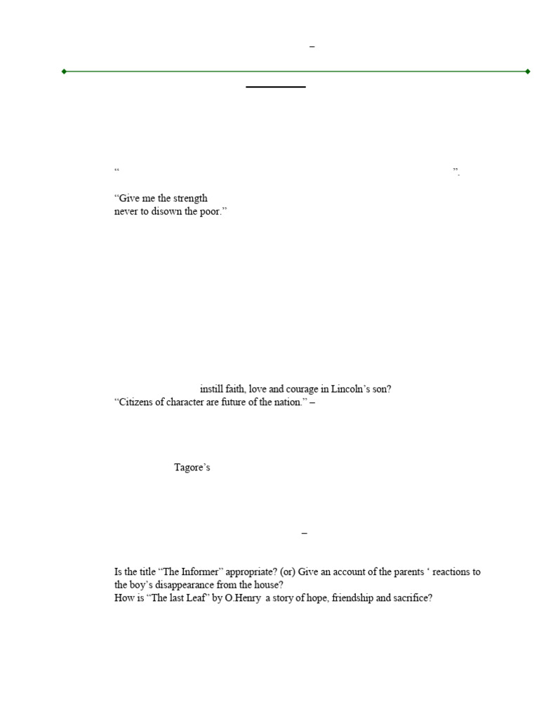 Character Sketch of Srikanth Bolla | PDF