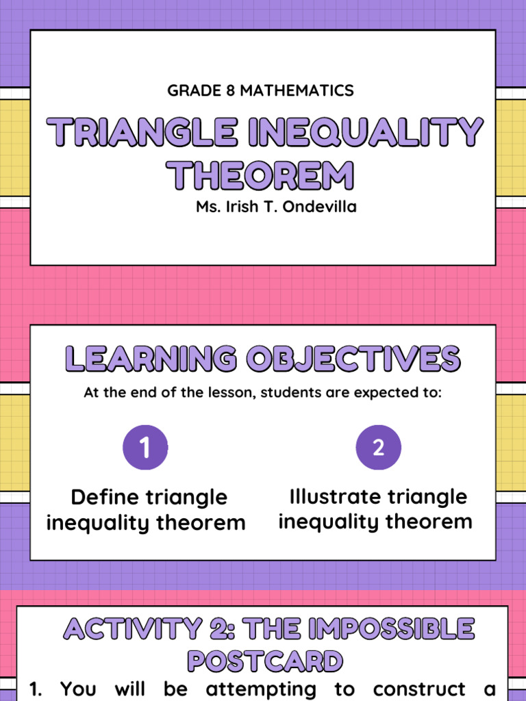 Triangle Inequality Theorem | PDF | Triangle | Mathematics